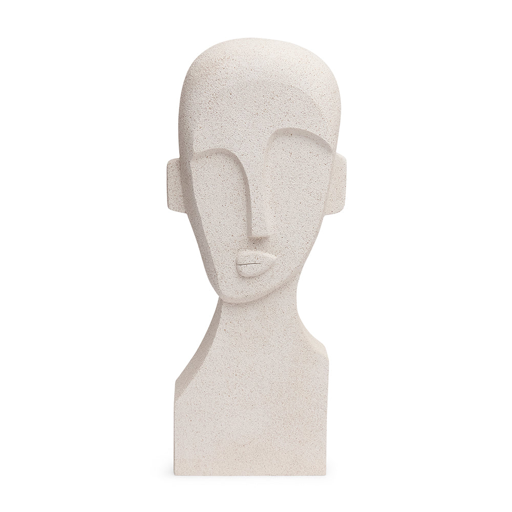 Escultura Face em Polirresina - 45 x 18 x 12,5 cm