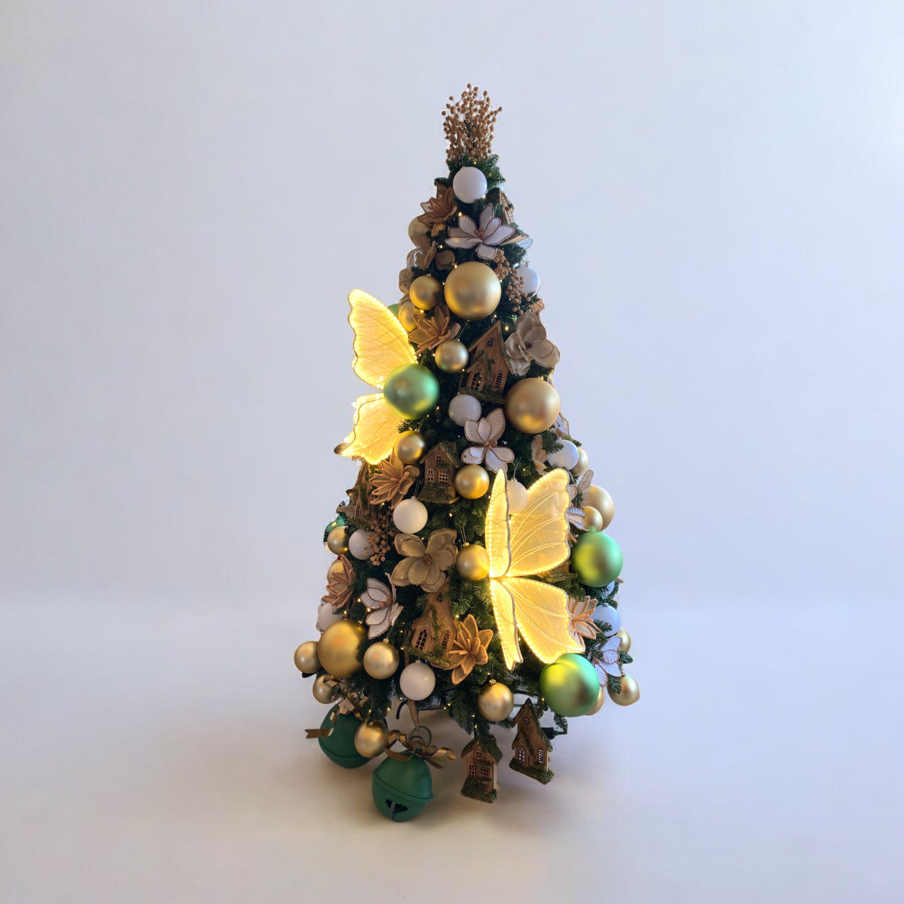 Árvore de Natal Decorada Encanto das Borboletas - 2,4 m